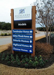 6. Custom Built Pole Sign with Polymetal Printed Faces - Signs Austin
