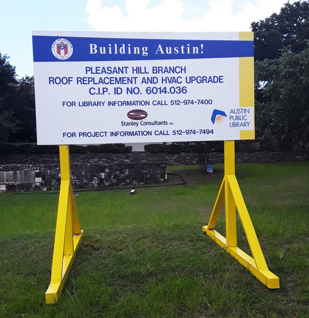 7. Flatbed Printed Plywood MDO with Custom Built Skid - Signs Austin